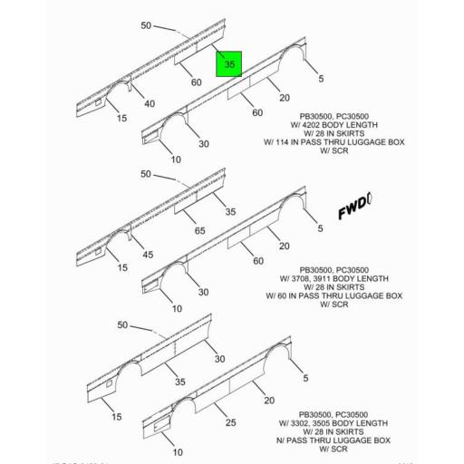 2227766C1 IC Bus | Rear Skirt Aft of Forward Wheel Pocket 28 in Length ...