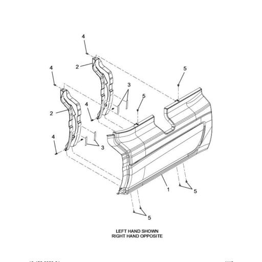 3759385C5 Navistar International | Rear Panel 56-Inch Sleeper Molded-In ...