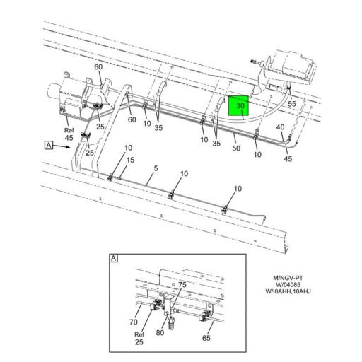 3870763C2 Navistar International | Hydraulic Hose Black Low-Pressure ...