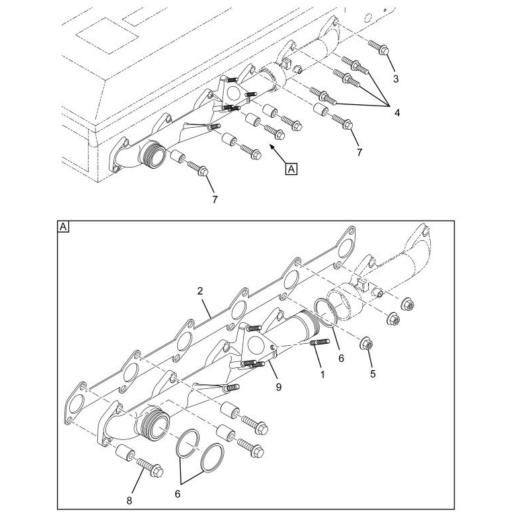 2512498C91 Navistar International | Rear Exhaust Manifold Kit | Source ...