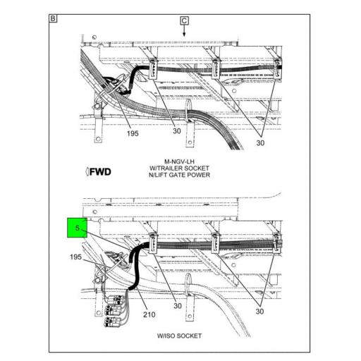3626389C92 Navistar International | Trailer Socket Cable 106 in Long ...