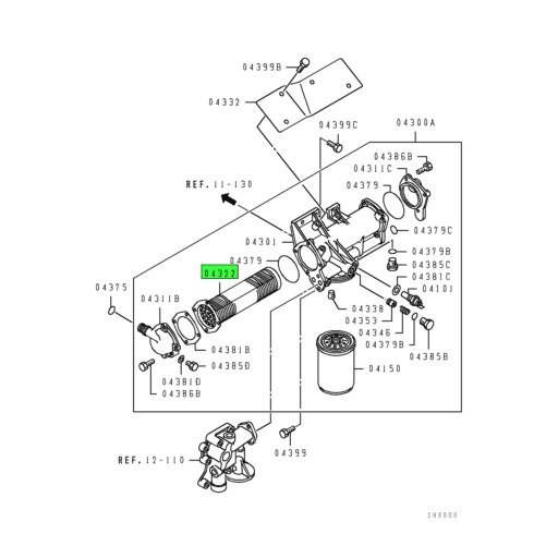 ME013360 Mitsubishi FUSO | Engine Oil Cooler Element | Source One Parts ...