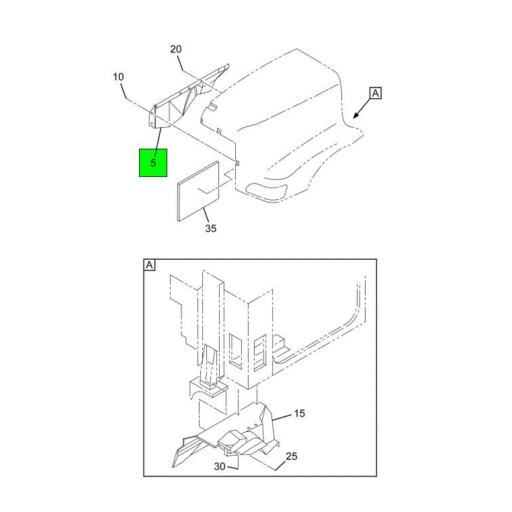 3502335C3 Navistar International | Left Front Fender Splash Panel ...