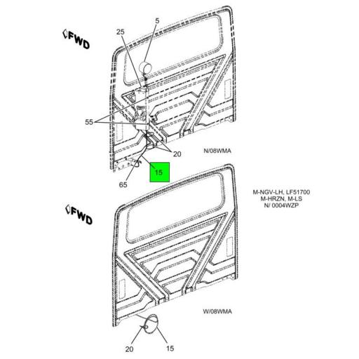3608897C91 Navistar International | Power Cable Harness Work Light ...
