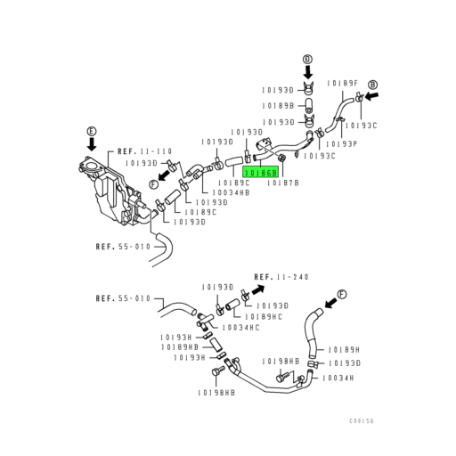 ME223964 Mitsubishi FUSO | Cooling Water Line Pipe | Source One Parts ...