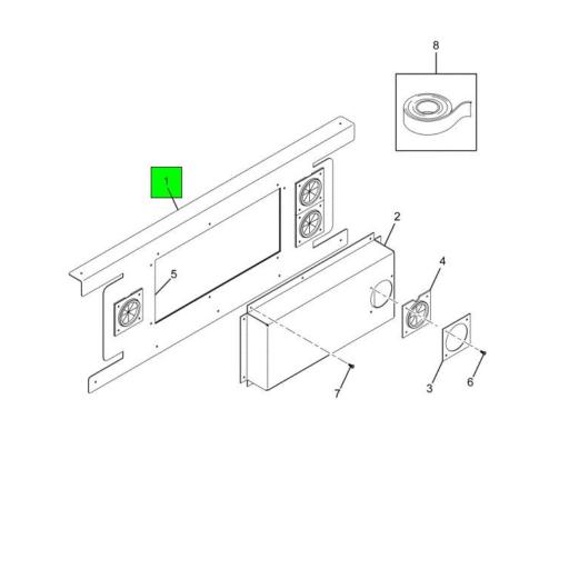 2226519C2 IC Bus | Luggage Box Pass-Through Panel Center Rear | Source One Parts Center