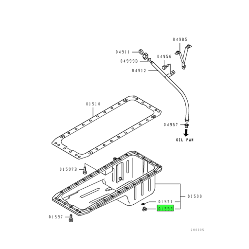 MH037126 Mitsubishi FUSO | Engine Oil Pan Plug | Source One Parts Center