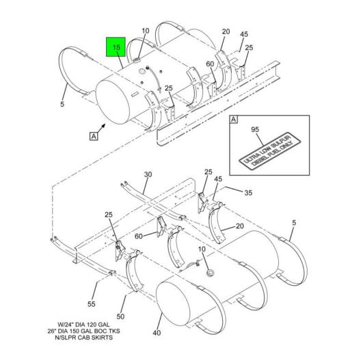 3515591C95 Navistar International | Right-Hand Fuel Tank 120 Gallon ...