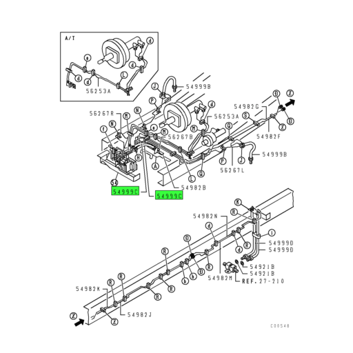 MK384477 Mitsubishi FUSO | Brake Fluid Line Hose | Source One Parts Center