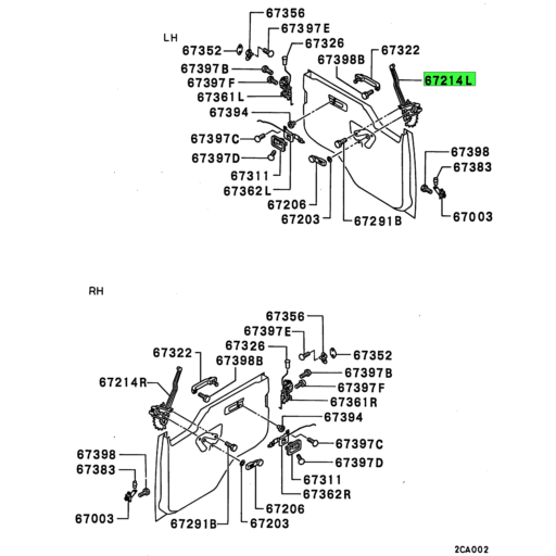 MC907075 Mitsubishi FUSO | Left Hand Front Door Window Regulator ...