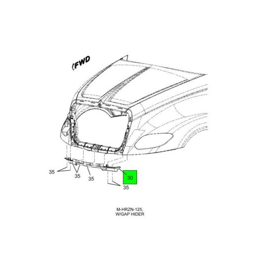 4097220C1 Navistar International | Hood Gap Filler | Source One Parts ...