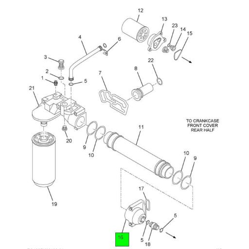 1817855C1 Navistar International | Front Oil Cooler Header | Source One ...