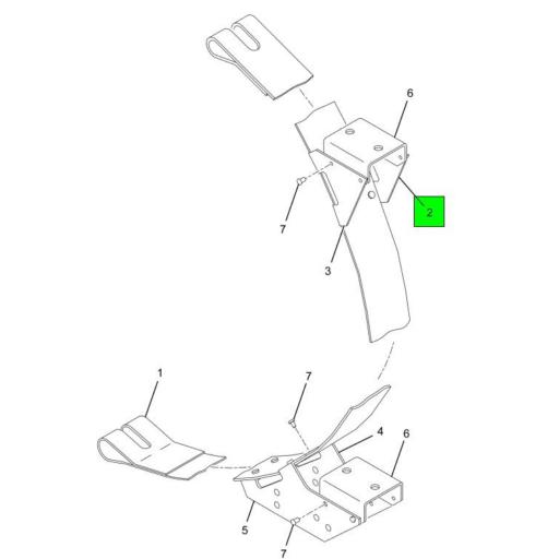 556701C2 Navistar International | Left Fuel Tank Step Support Bracket ...