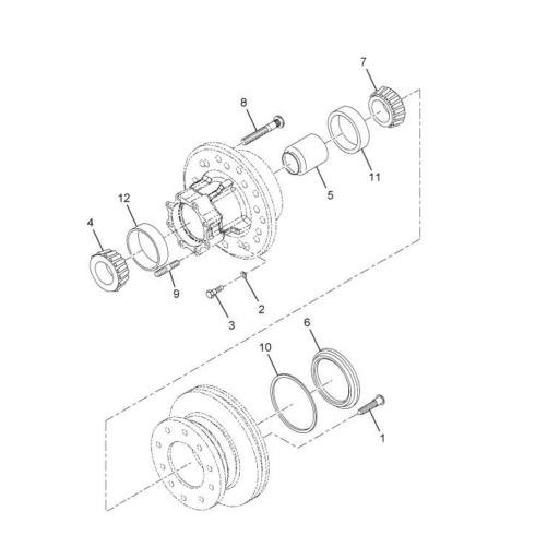 2604892C91 Navistar International | Rear Wheel Hub Right Pre-Set ...