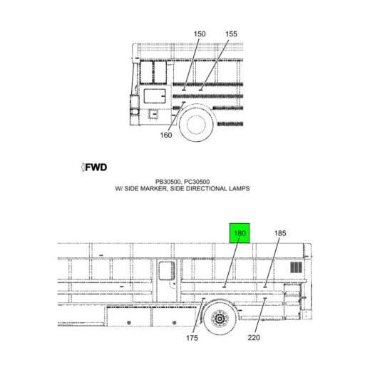 2230562C1 Navistar International | Red LED Marker Light Sound Off ...