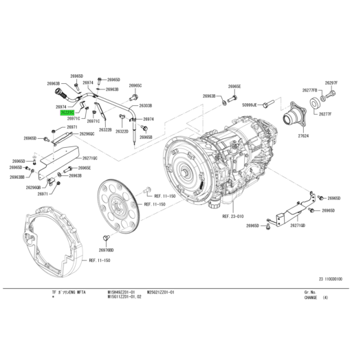 ML296274 Mitsubishi FUSO | Automatic Transmission Oil Filler Bracket ...