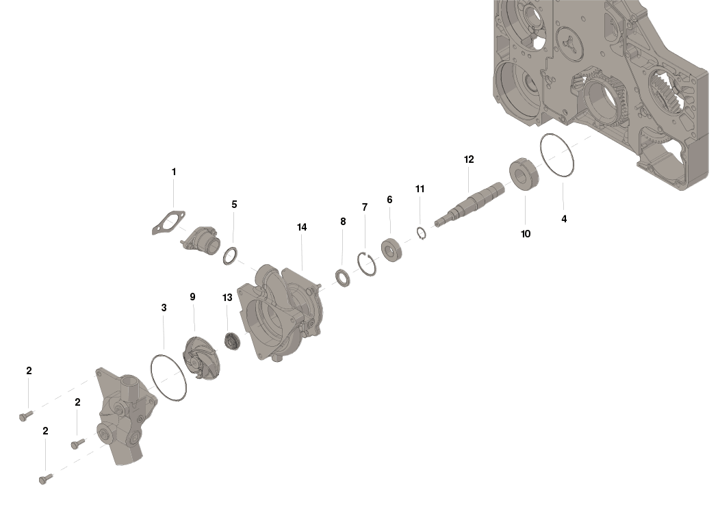 2882144 | Genuine Cummins® Water Pump Kit | Source One Parts Center