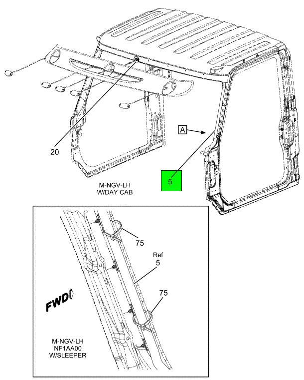 3684310C91 Navistar International | Roof Harness Day Cab | Source One ...
