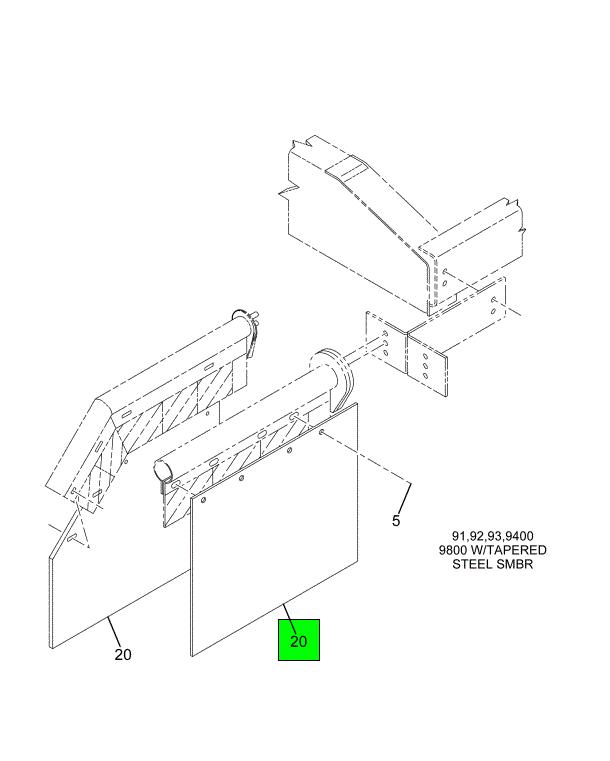 3503646C3 Navistar International | Right Rubber Mud Flap Splash Guard ...