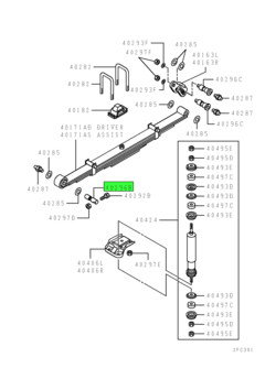 MC420077 Mitsubishi FUSO | Front Suspension Spring Pin | Source One ...