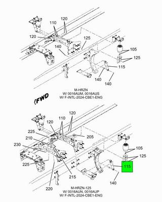 4055574C2 Navistar International | Cab Suspension Shock Absorber ...