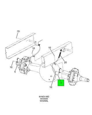 3870902C5 Navistar International | Hydraulic Hose Black Rear Drop with ...