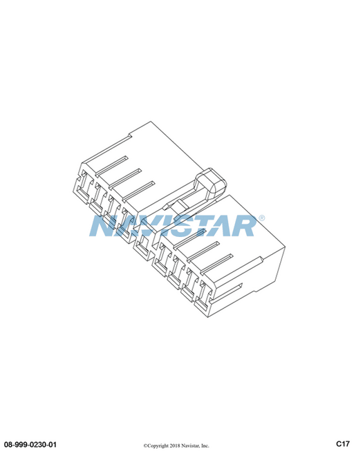 1661601C1 Navistar International | CONNECTOR BODY 17 WAY MALE | Source ...