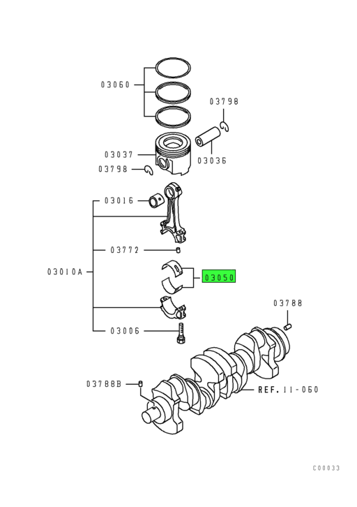 ME993908 Mitsubishi FUSO | Connrod Bearing Set | Source One Parts Center